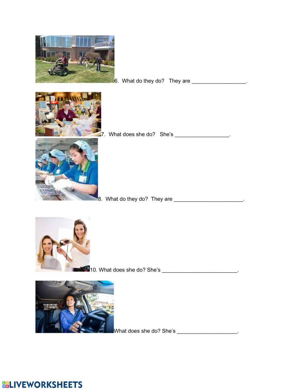 Jobs: Singular … | Free Interactive Worksheets | 151511