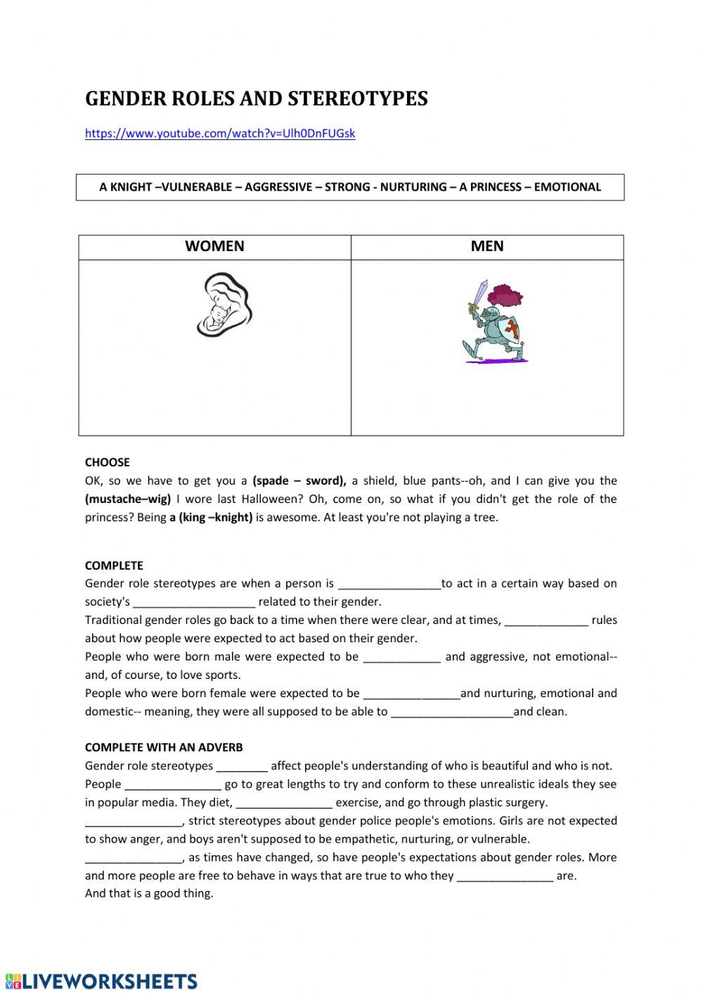 Gender Lucia Live Worksheets