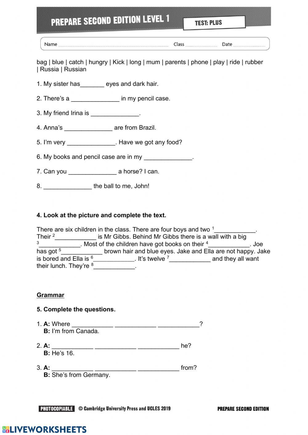 CEP 1 test week 5579203 | le_teacher | Live Worksheets