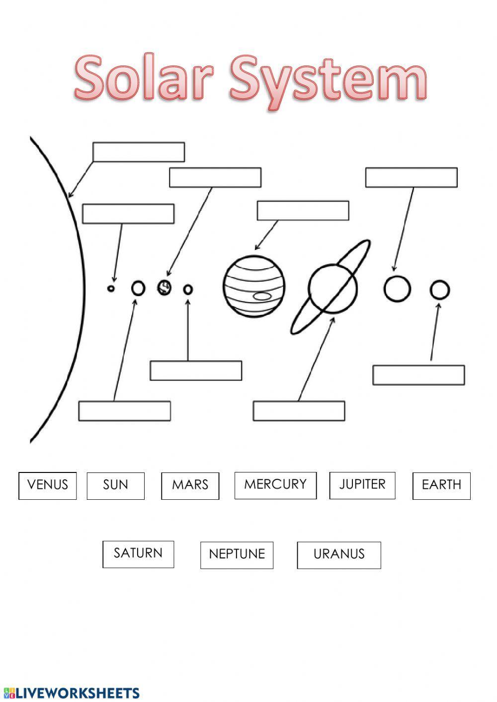 Solar system | Free Interactive Worksheets | 151804