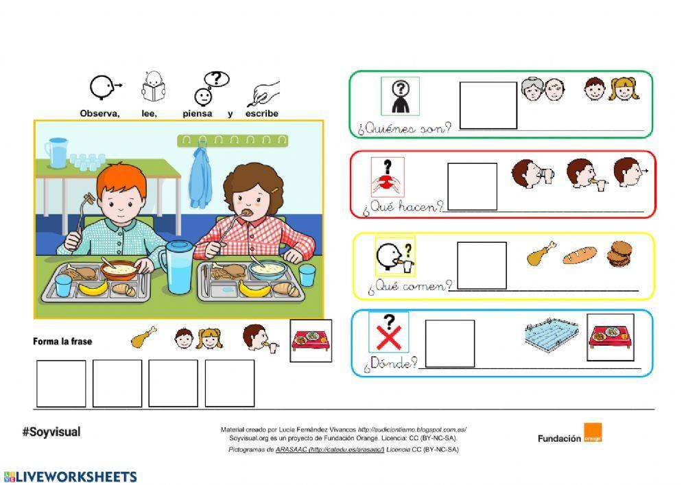 Oraciones Comer pictos arasaac 152256 | cmalped | Live