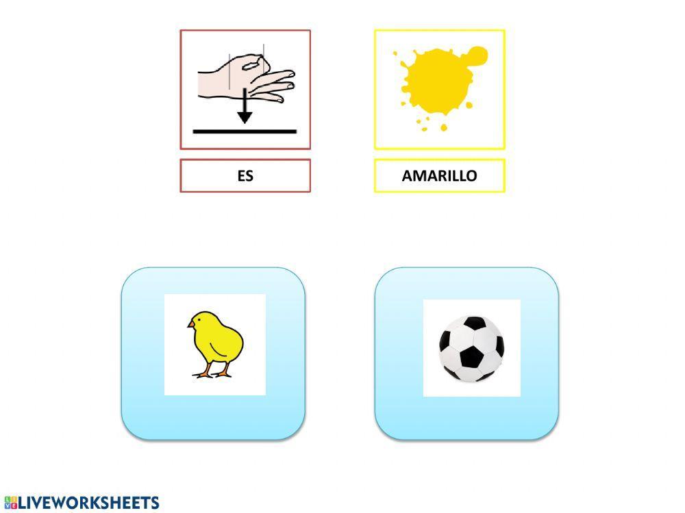 Color amarillo worksheet | Live Worksheets