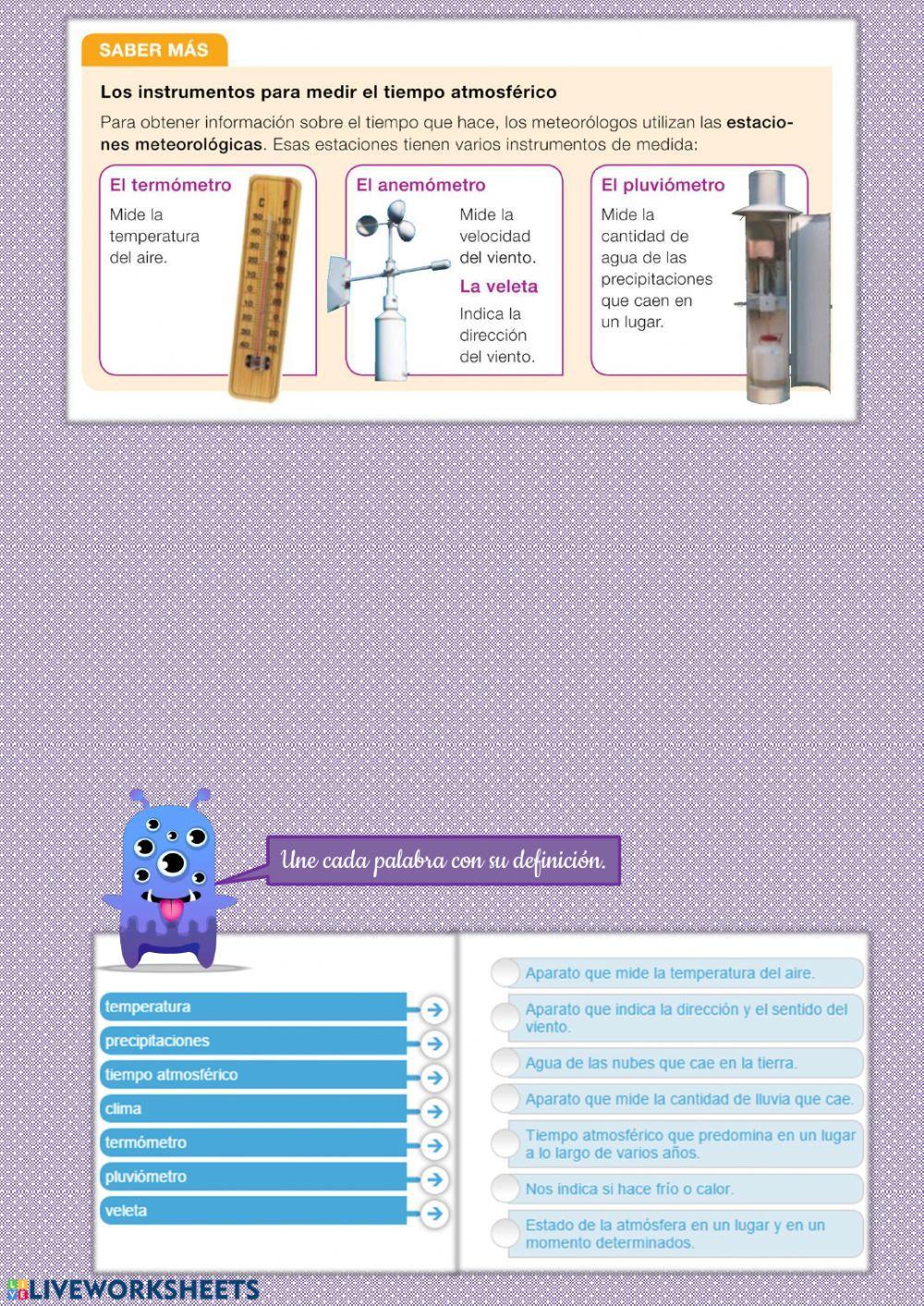 ¿Qué tiempo hace? interactive worksheet | Live Worksheets