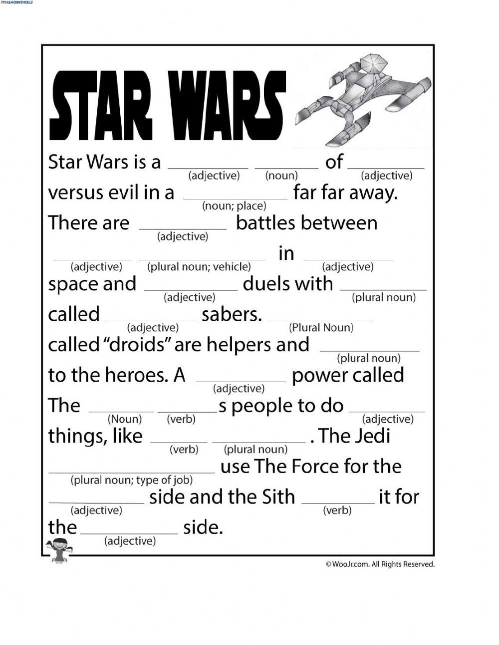 Star Wars Mad Lib online exercise for | Live Worksheets