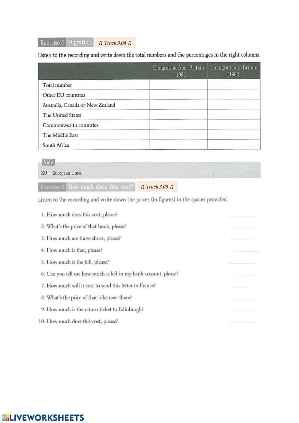 R&l for pre - l3 - hw worksheet | Live Worksheets