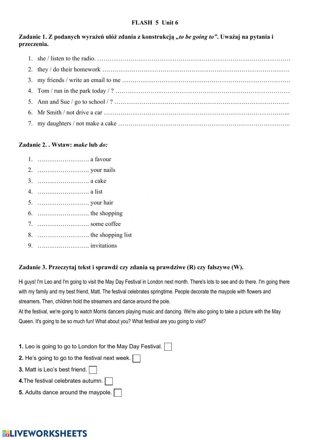 Flash 5 Unit 6 … | Free Interactive Worksheets | 5583615