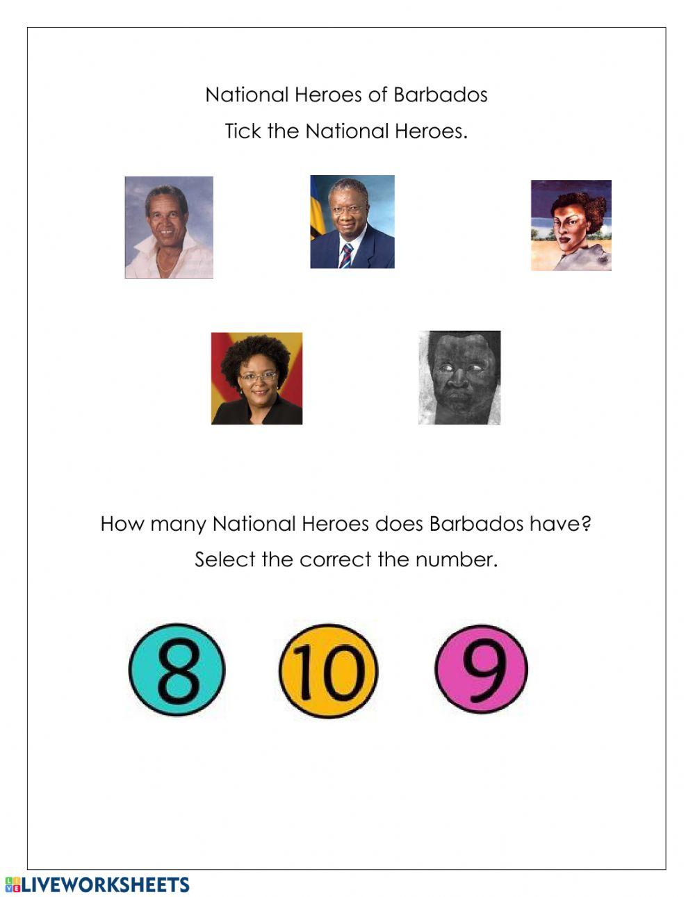 Barbados' Natio… | Free Interactive Worksheets | 1637507