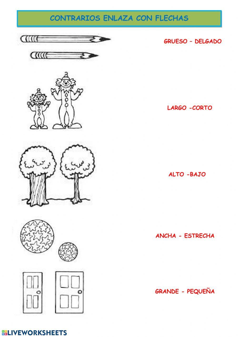 Contrarios activity | Live Worksheets