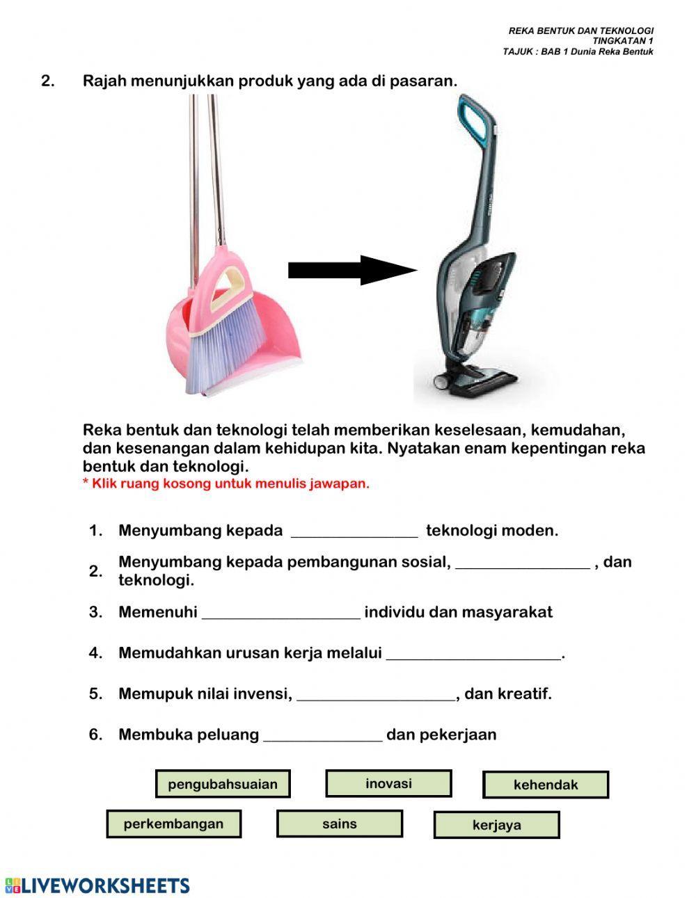 Reka bentuk dan… | Free Interactive Worksheets | 155656