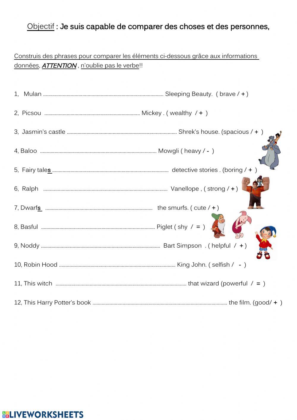 Eval comparaiso… | Free Interactive Worksheets | 5588635
