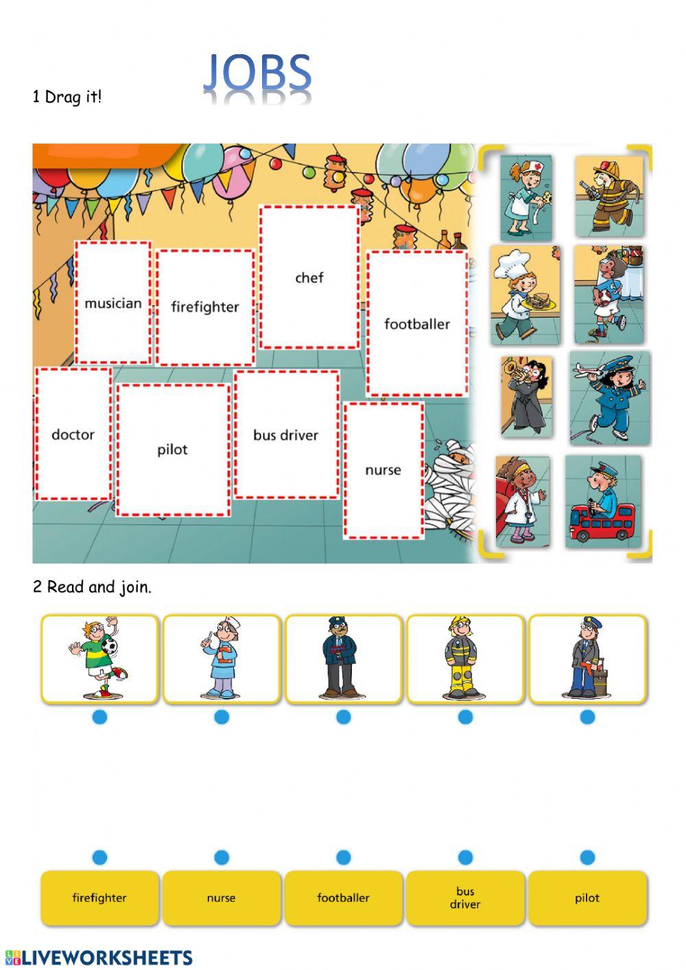 Jobs online exercise for segundo | Live Worksheets