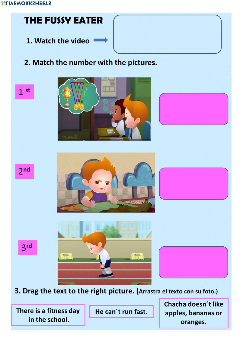 Listen to the story and do the activities worksheet | Live Worksheets