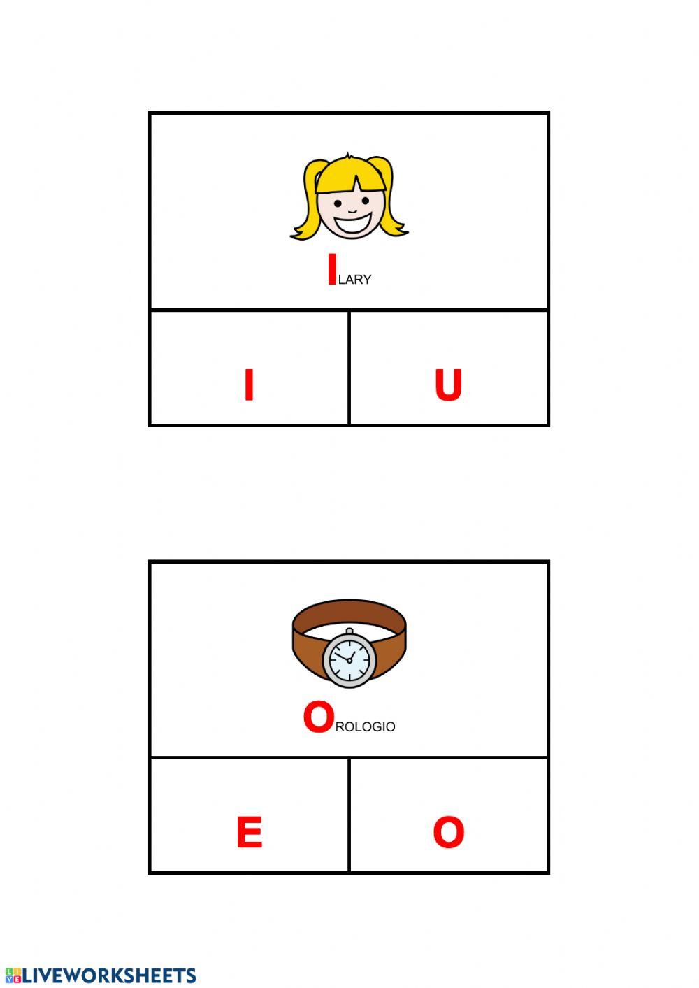 Le vocali 156911 | Vera95 | LiveWorksheets