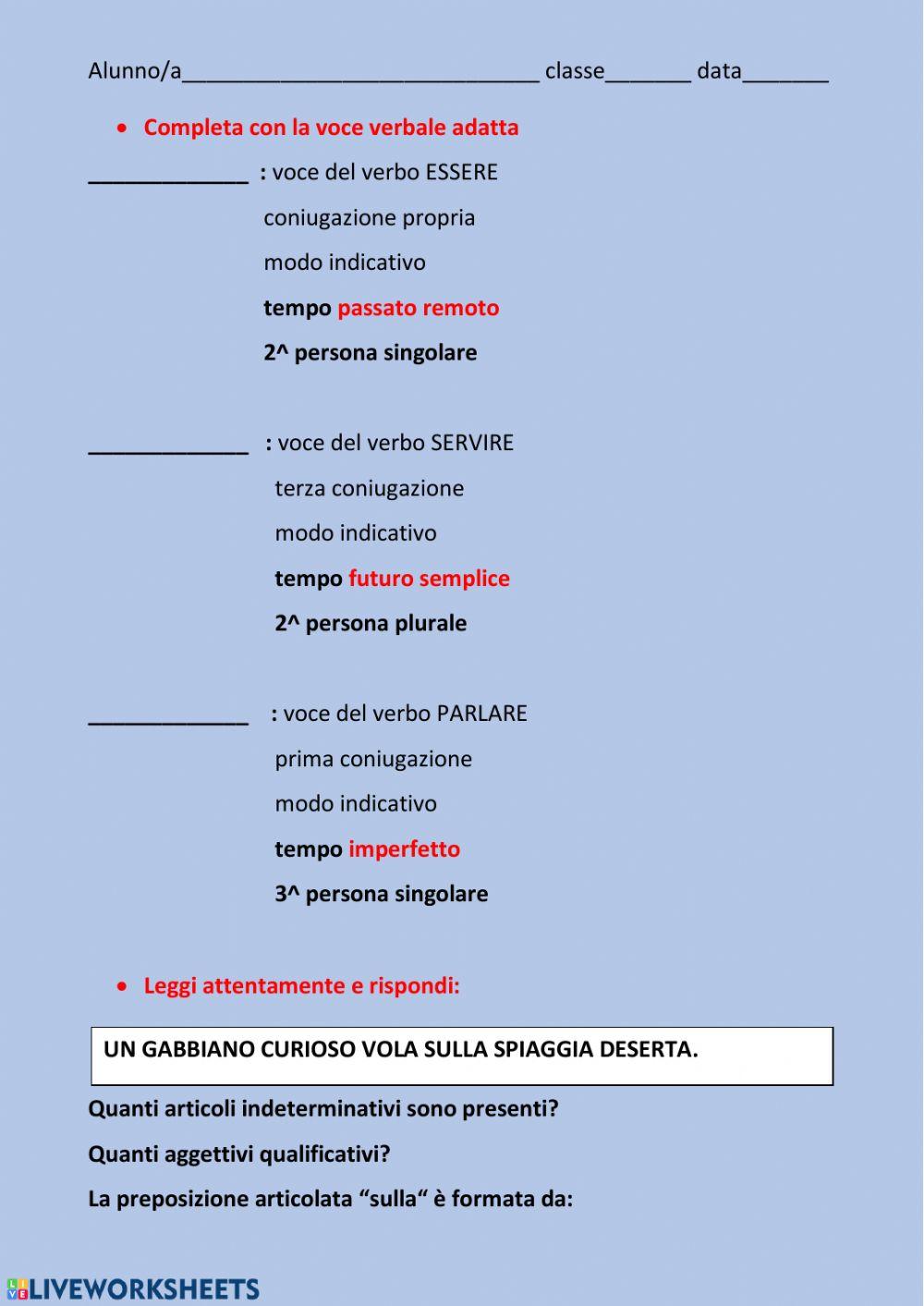 Verifica ita N | Riccardo Rizzardi | Live Worksheets