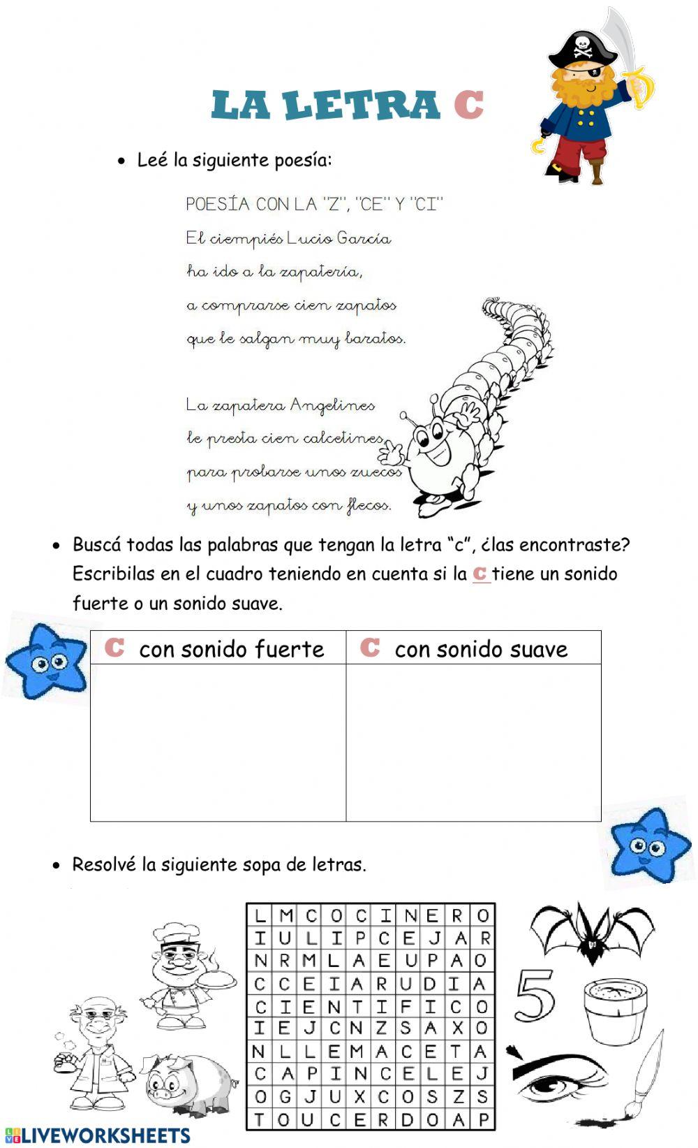 Letra C online activity | Live Worksheets