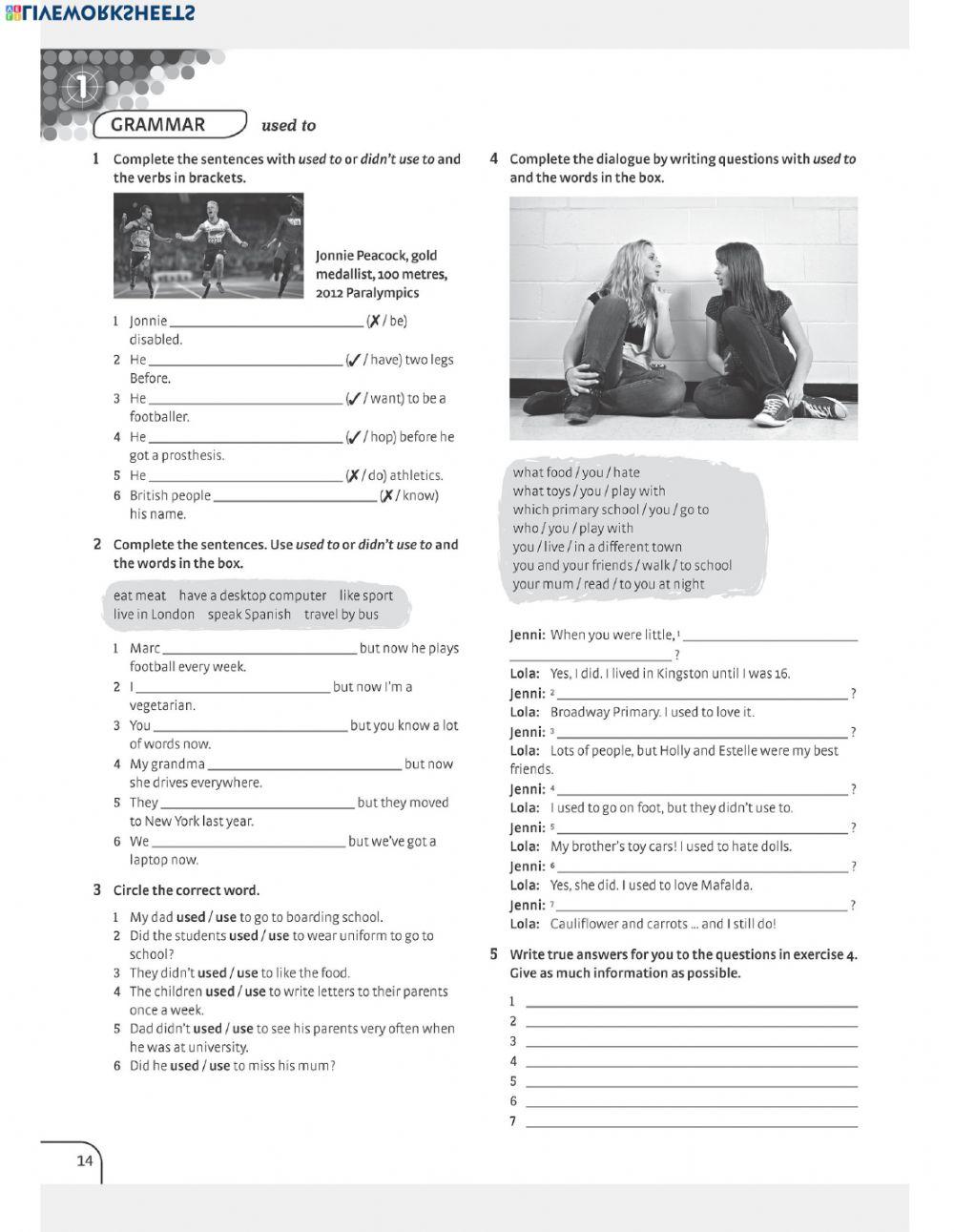 Used to | MissMerce | Live Worksheets