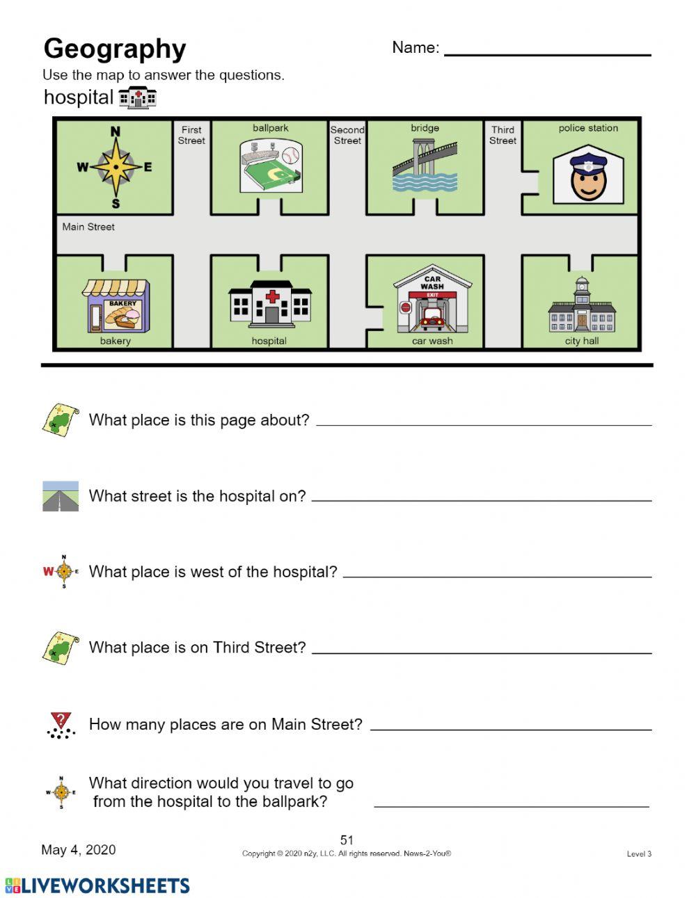 Neighborhood directions online exercise for | Live Worksheets