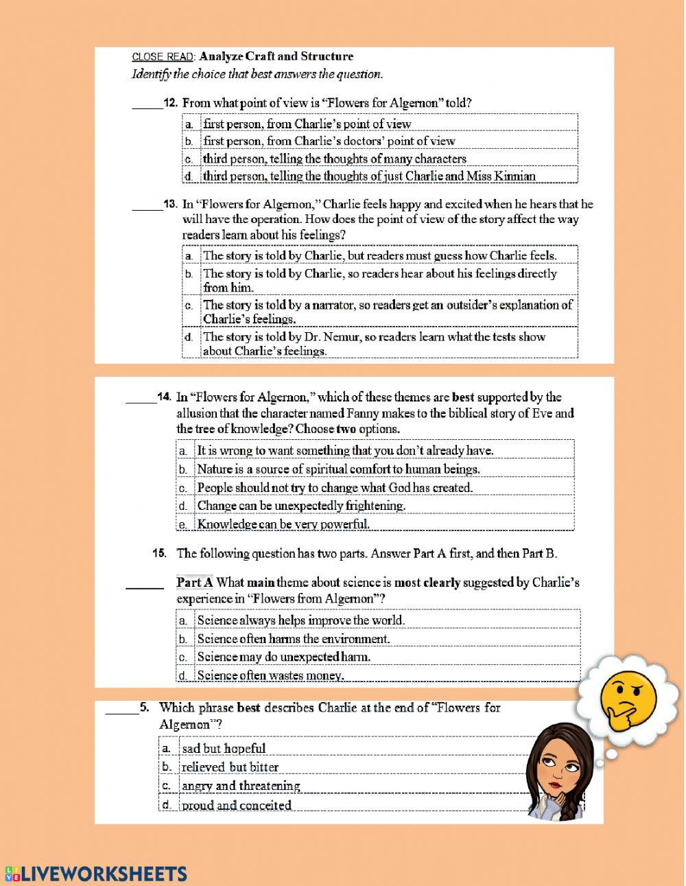 Analyze a Text | Free Interactive Worksheets | 159210