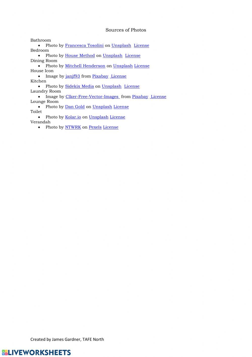 House Spelling worksheet | Live Worksheets