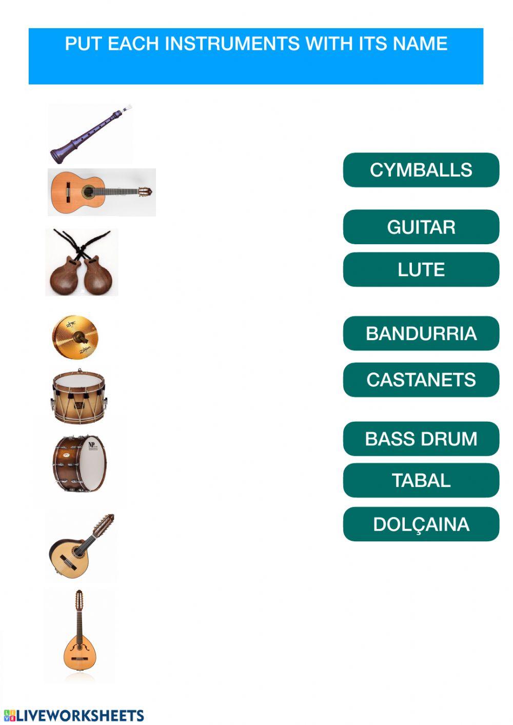 Folklore music worksheet | Live Worksheets
