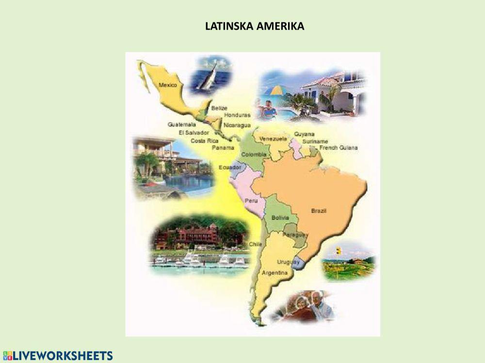 Latinska Amerika | Free Interactive Worksheets | 160543