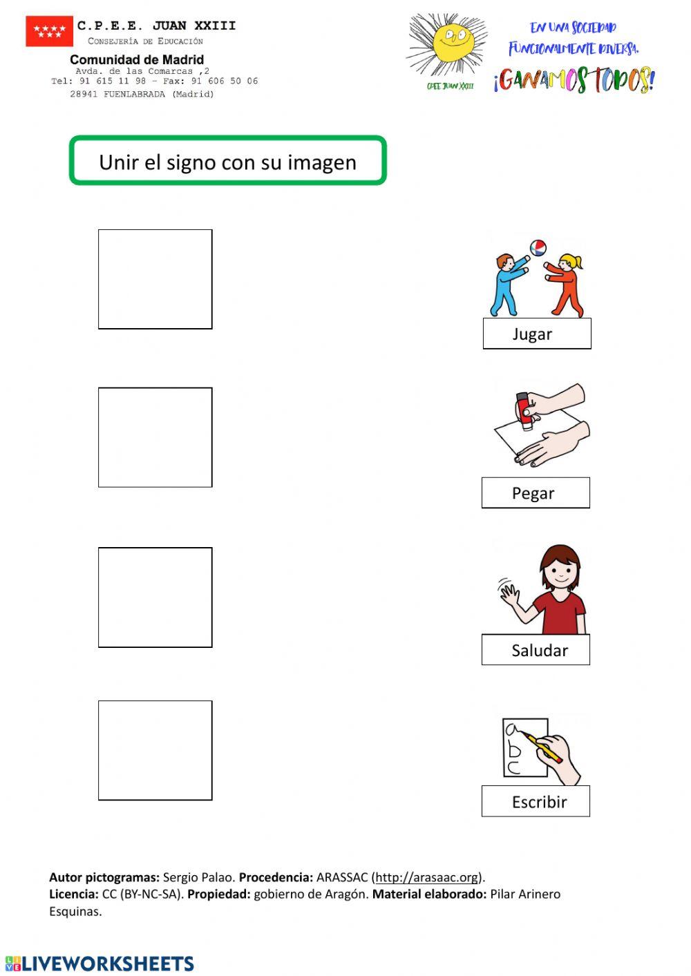 UNIR CON SIGNO 1 online exercise for | Live Worksheets
