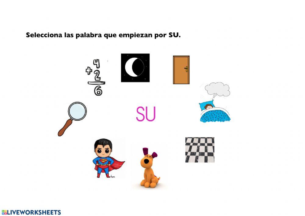Conciencia silábica Su interactive worksheet | Live Worksheets