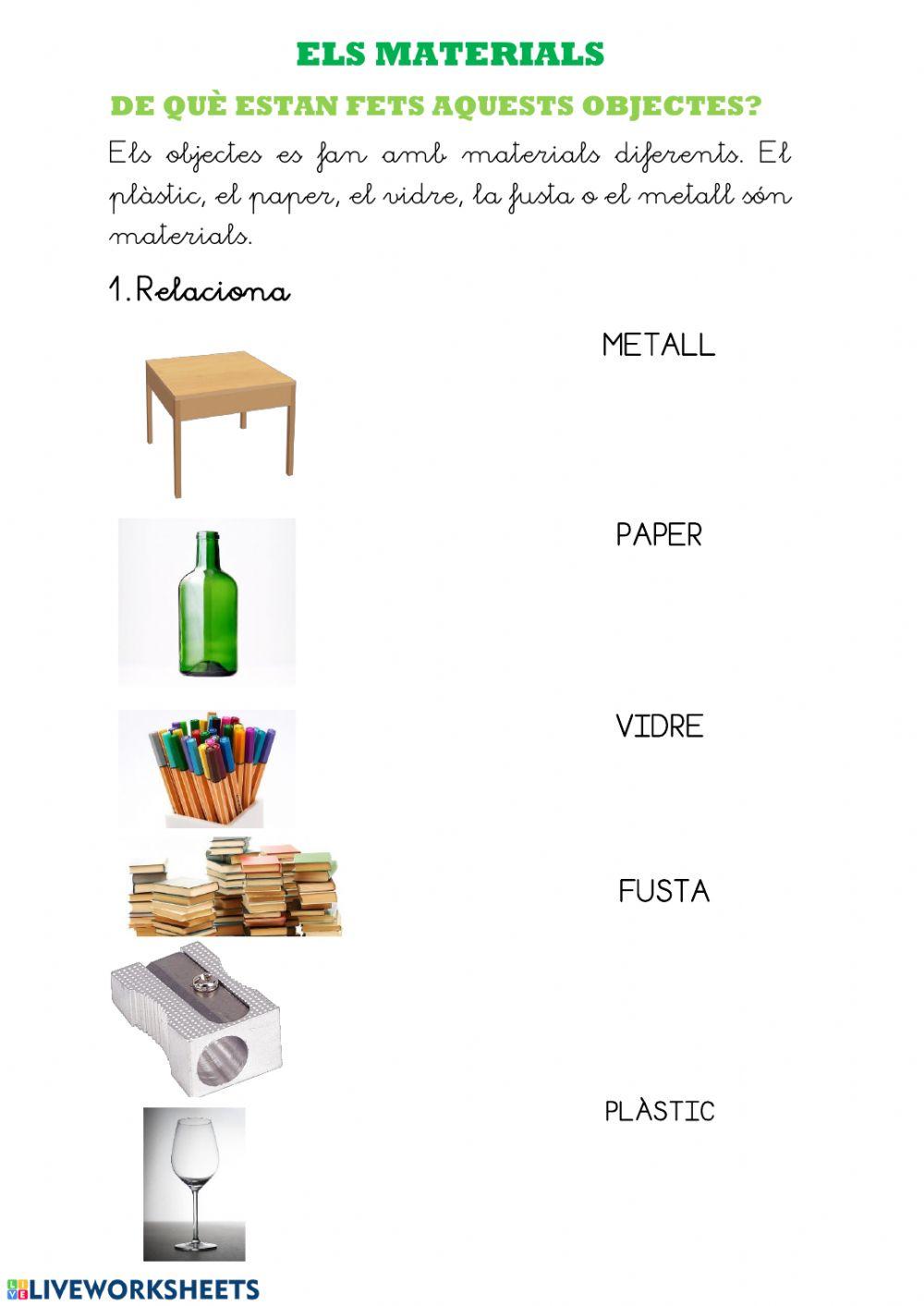 ELS MATERIALS 1 | Free Interactive Worksheets | 163608