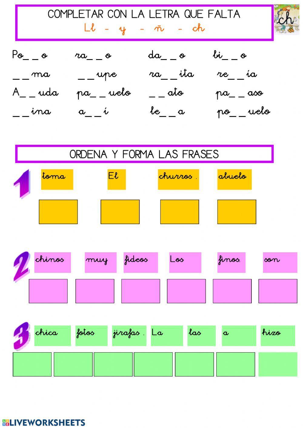 Letra CH online exercise | Live Worksheets
