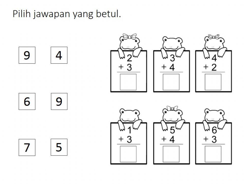 Tambah satu nombor worksheet | Live Worksheets