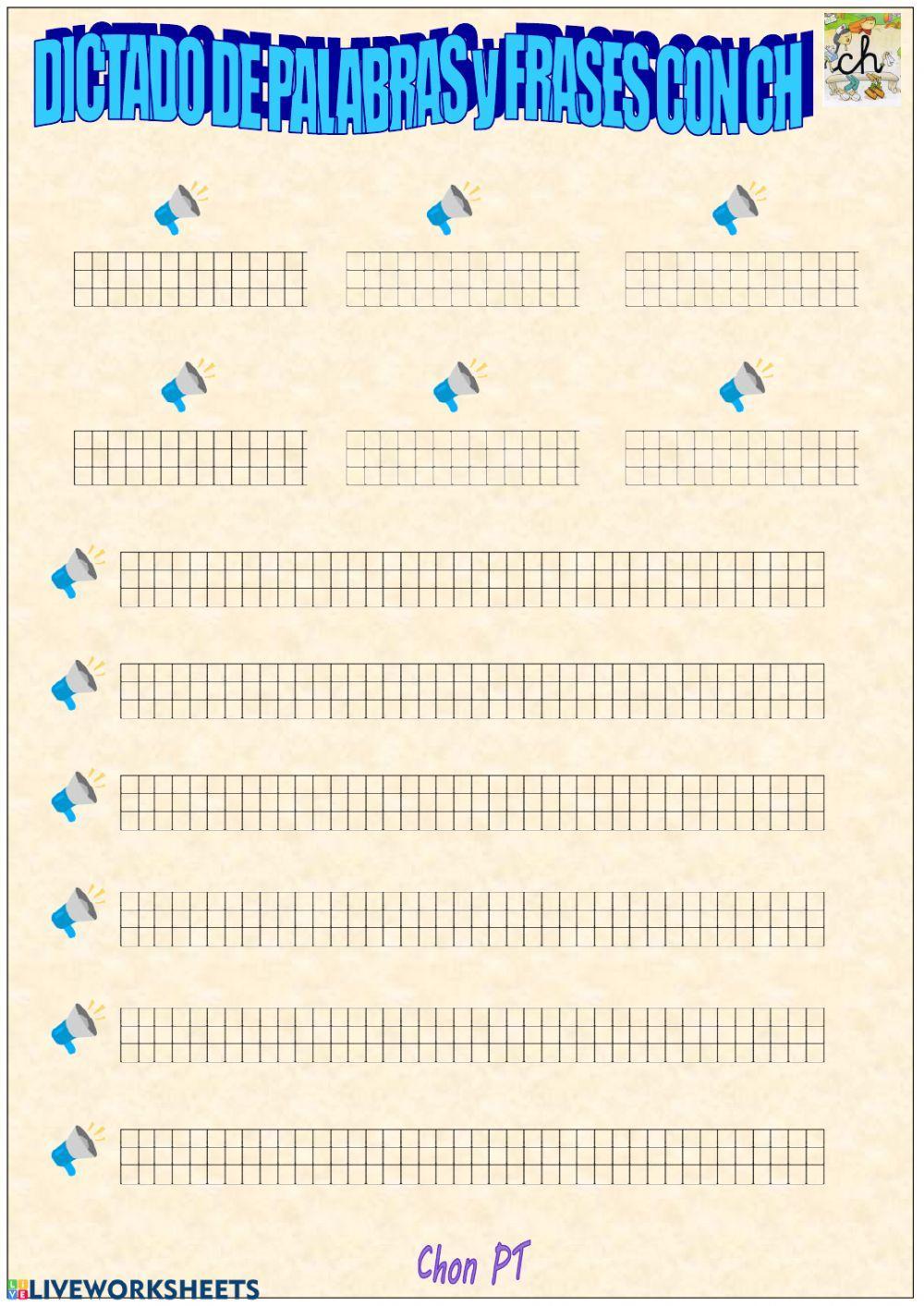 Letra CH interactive activity | Live Worksheets