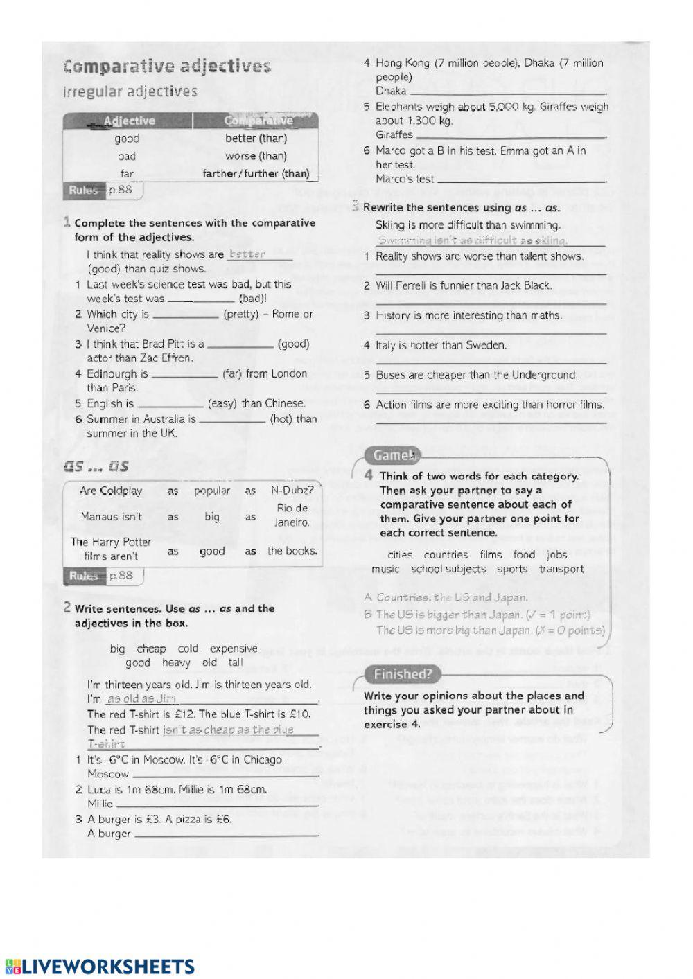 Comparative er-… | Free Interactive Worksheets | 5602989