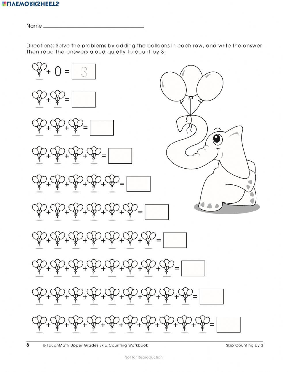 175829 | Counting by 3 | Tamar Morris | LiveWorksheets