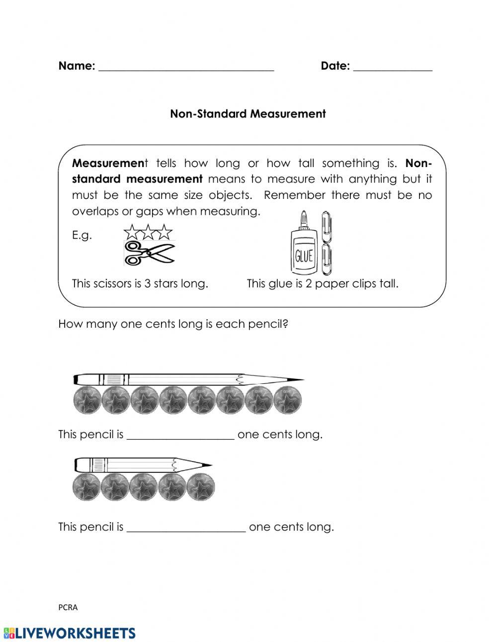 Non Standard Me… | Free Interactive Worksheets | 163204