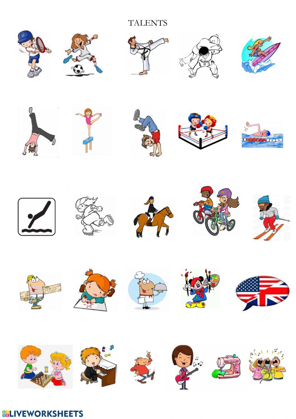 Talents Vocabul… | Free Interactive Worksheets | 163688