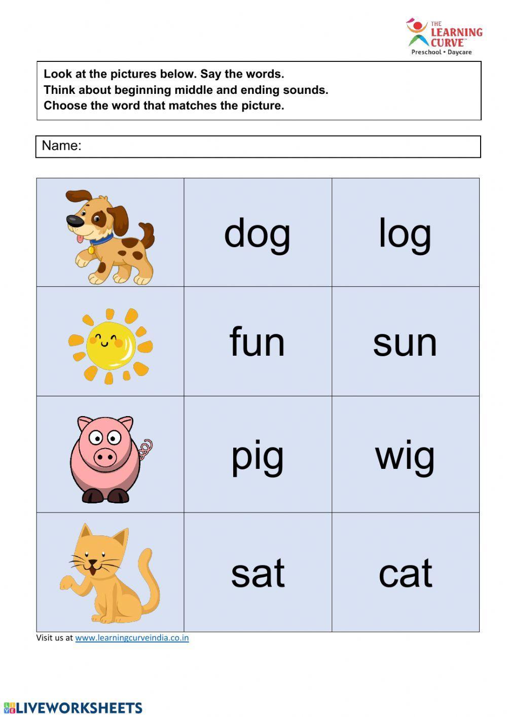 CVC Words Final 164449 | vidhishah | Live Worksheets