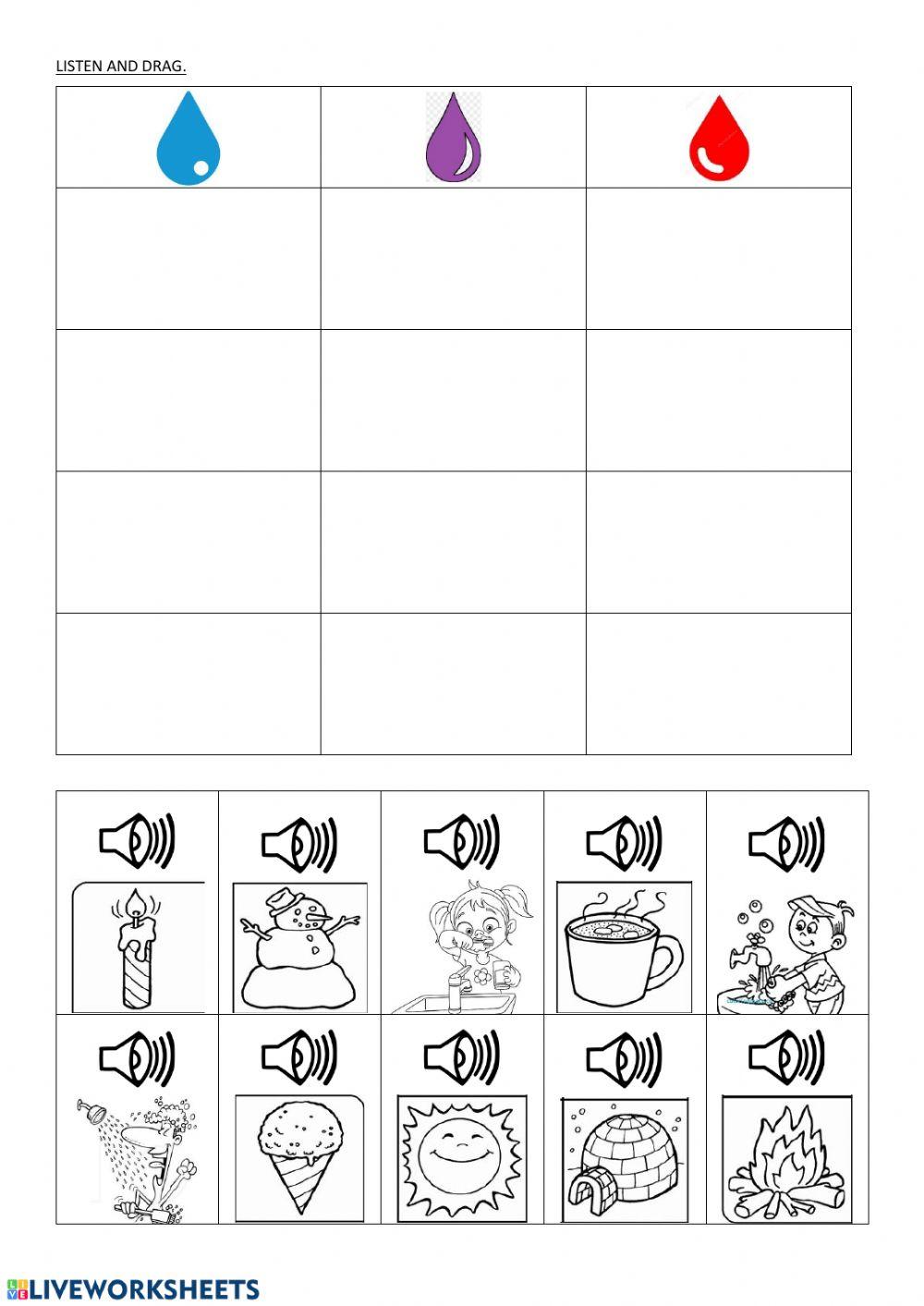 Temperature worksheet | Live Worksheets