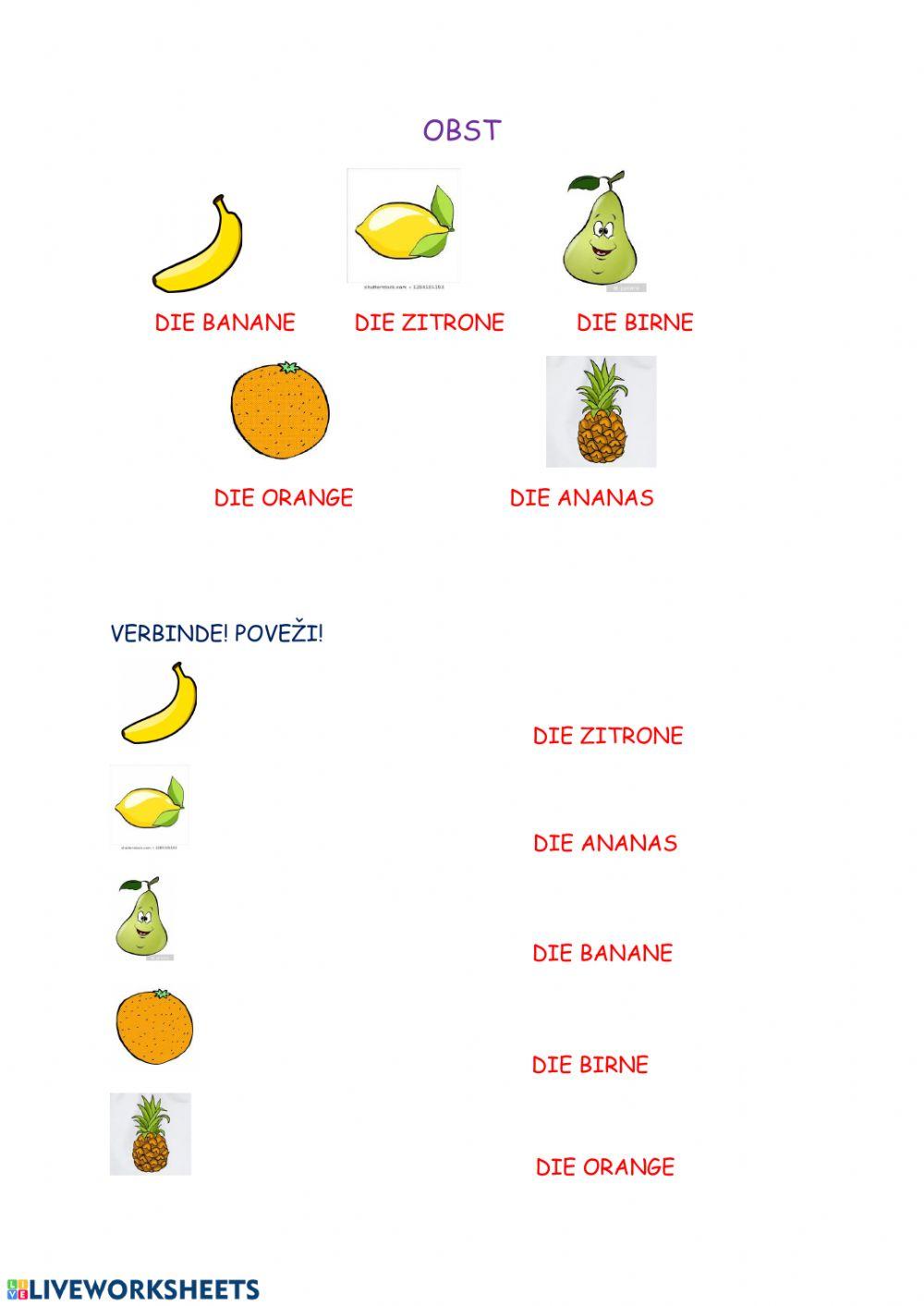 Obst interactive worksheet | Live Worksheets