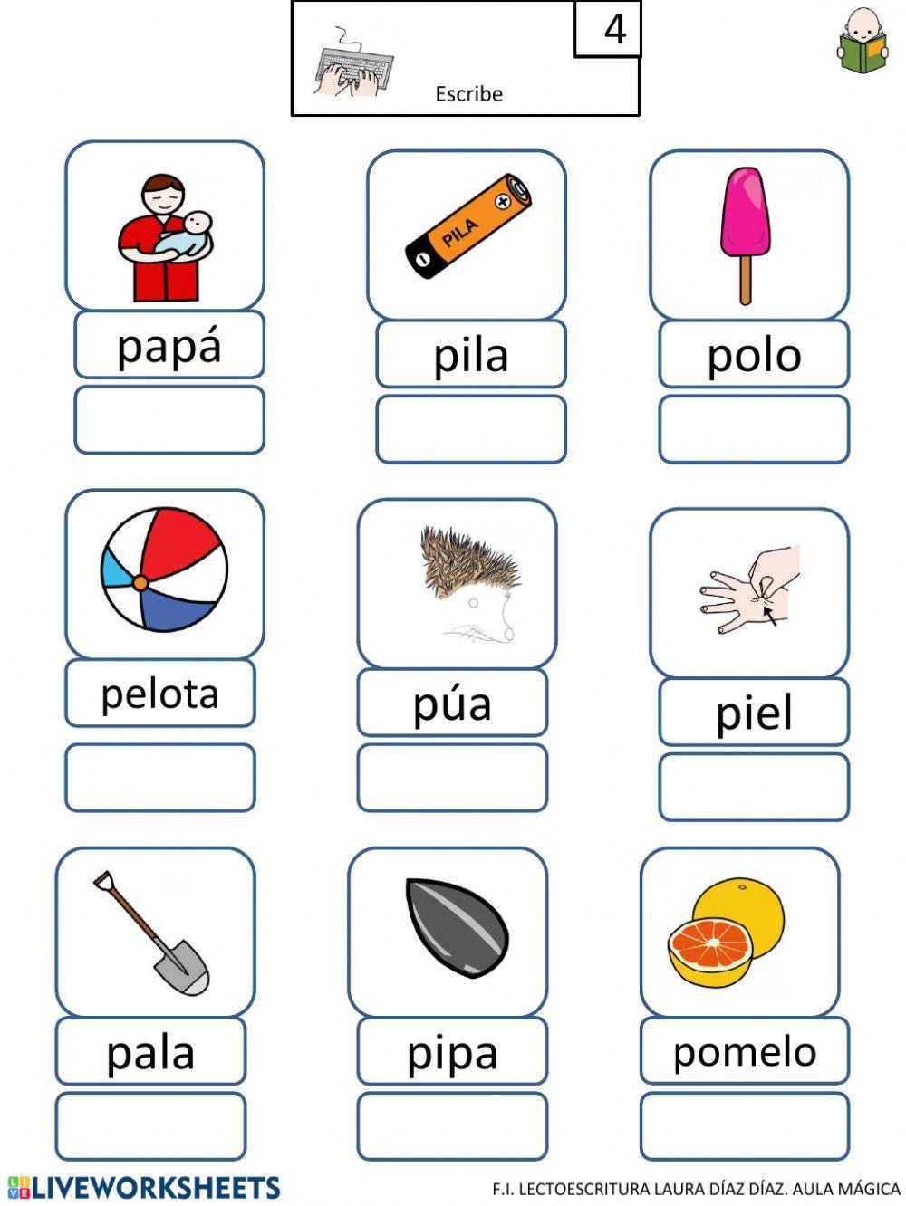 Letra P free worksheet | Live Worksheets