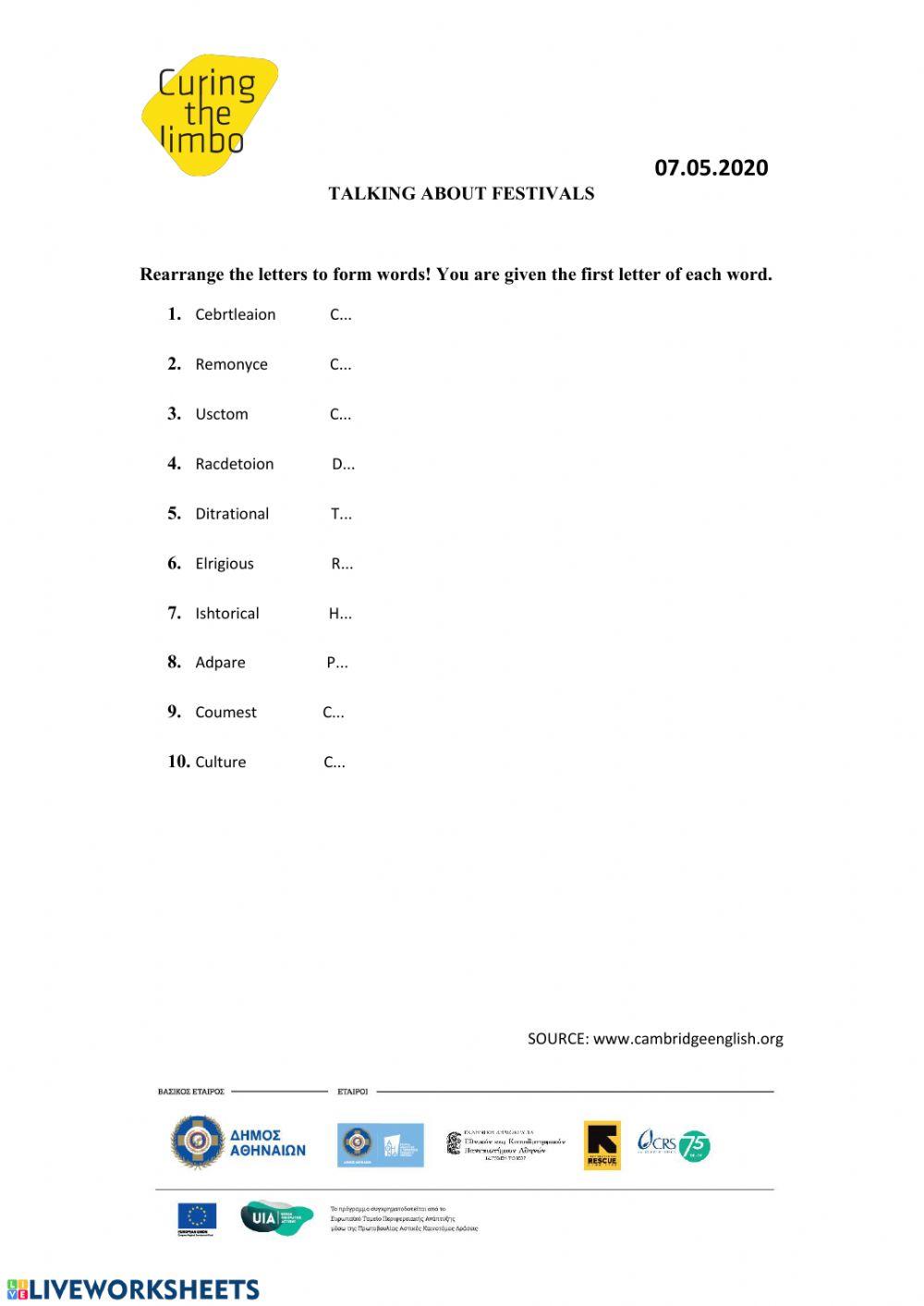 Mixed letters worksheet | Live Worksheets