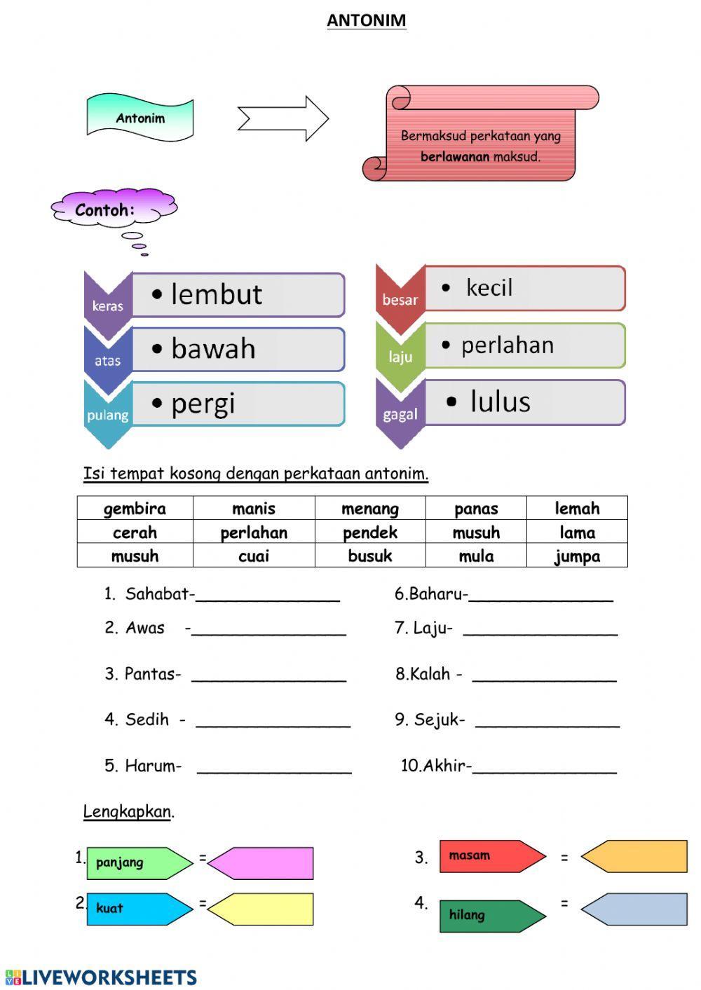 166098 | Antonim- sama erti | nurulaini binti zainuddin