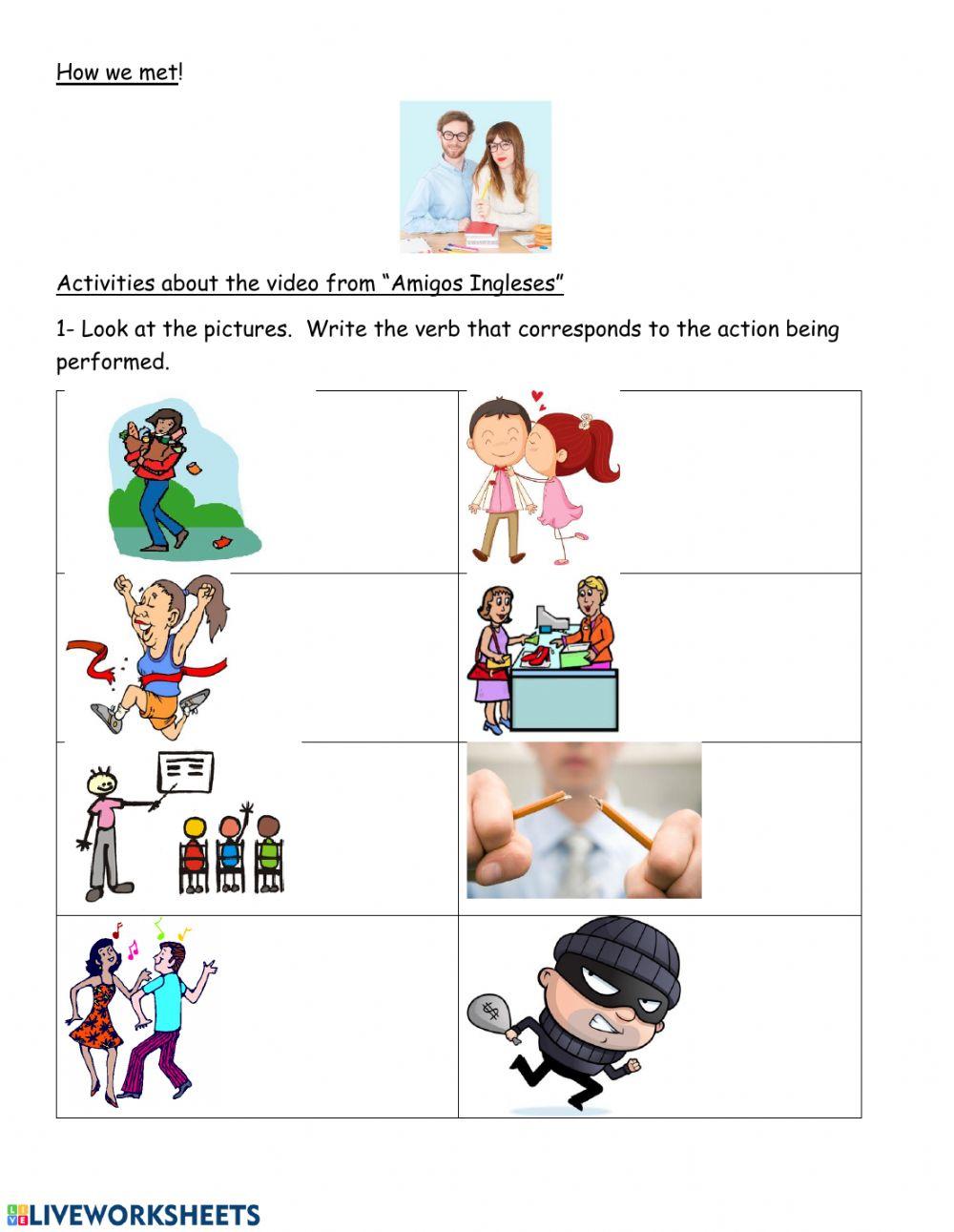 How we met! worksheet | Live Worksheets