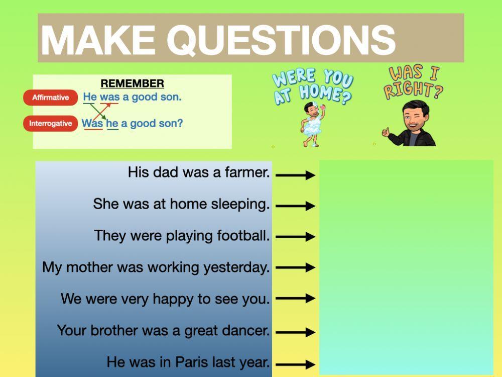 Was were questi… | Free Interactive Worksheets | 166434