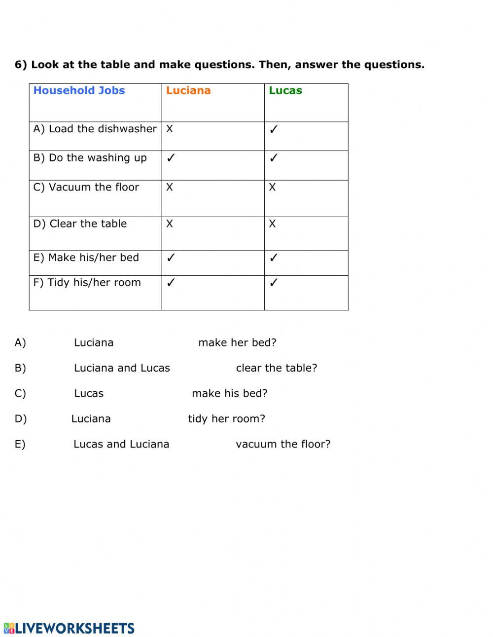 Have to online worksheet for elementary | Live Worksheets
