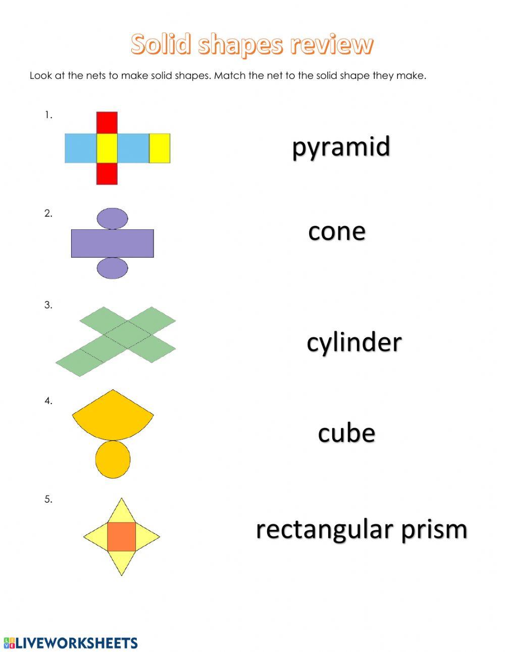 3D nets | Free Interactive Worksheets | 166612