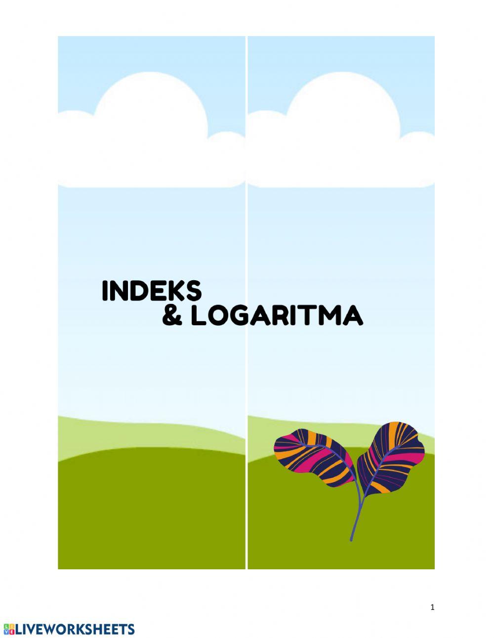 INDEKS DAN LOGARITMA online exercise for | Live Worksheets