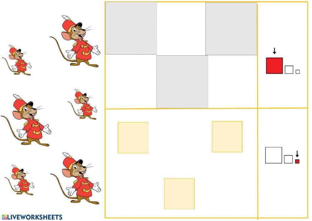 Tamaño Grande - Pequeño Dumbo worksheet | Live Worksheets
