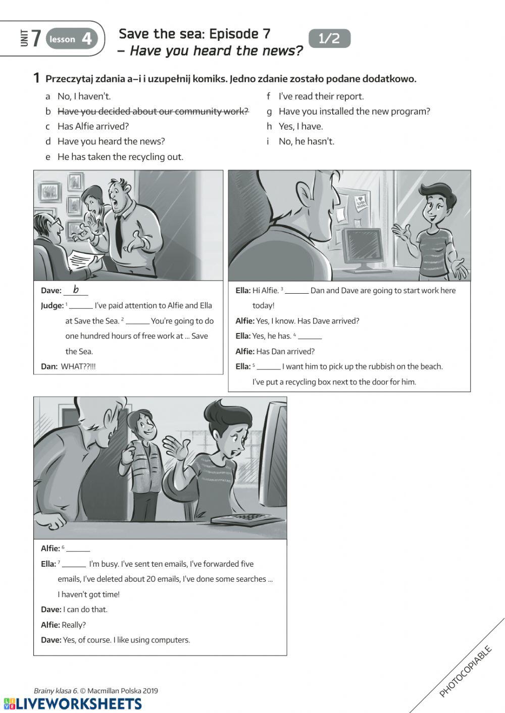 Brainy 6 unit 7 worksheet | Live Worksheets