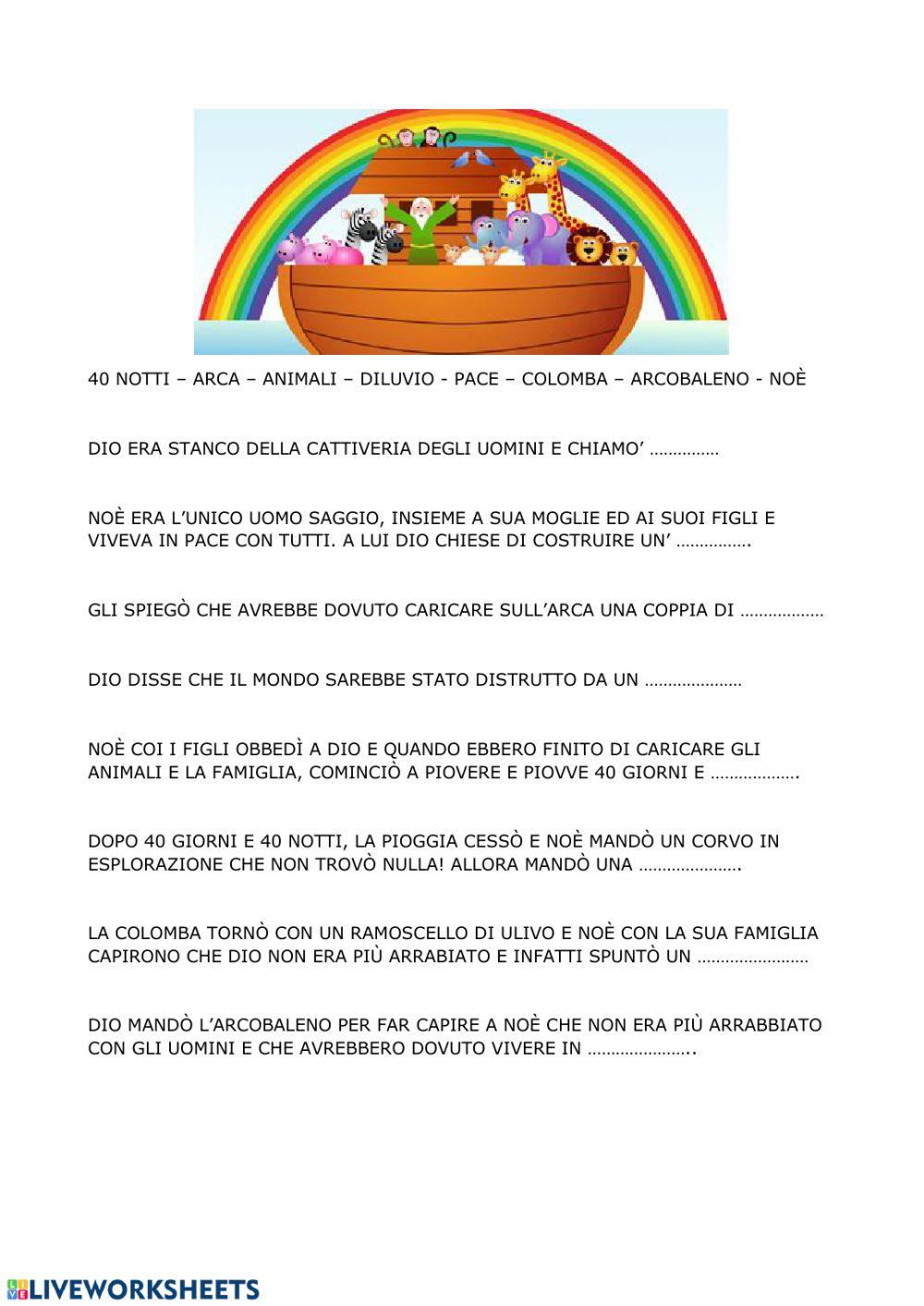 168376 | L'arca di Noè | LUISA LANTERI | LiveWorksheets