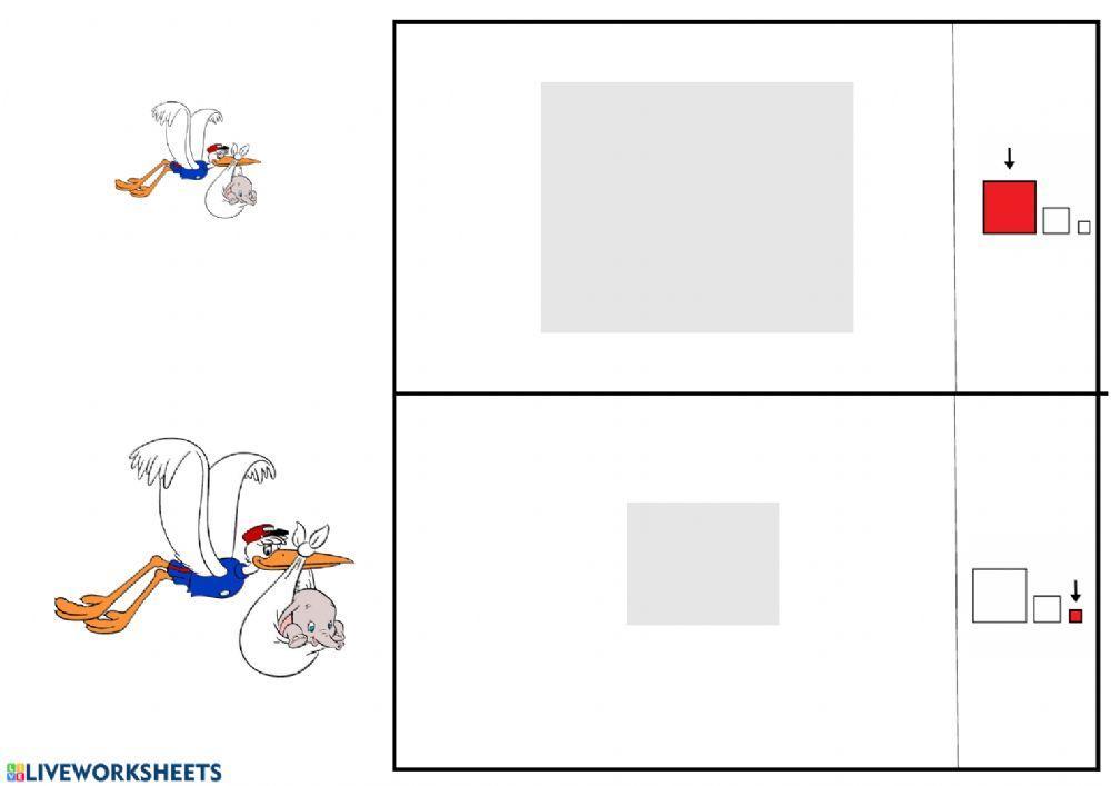 Tamaño Grande - Pequeño Dumbo activity | Live Worksheets